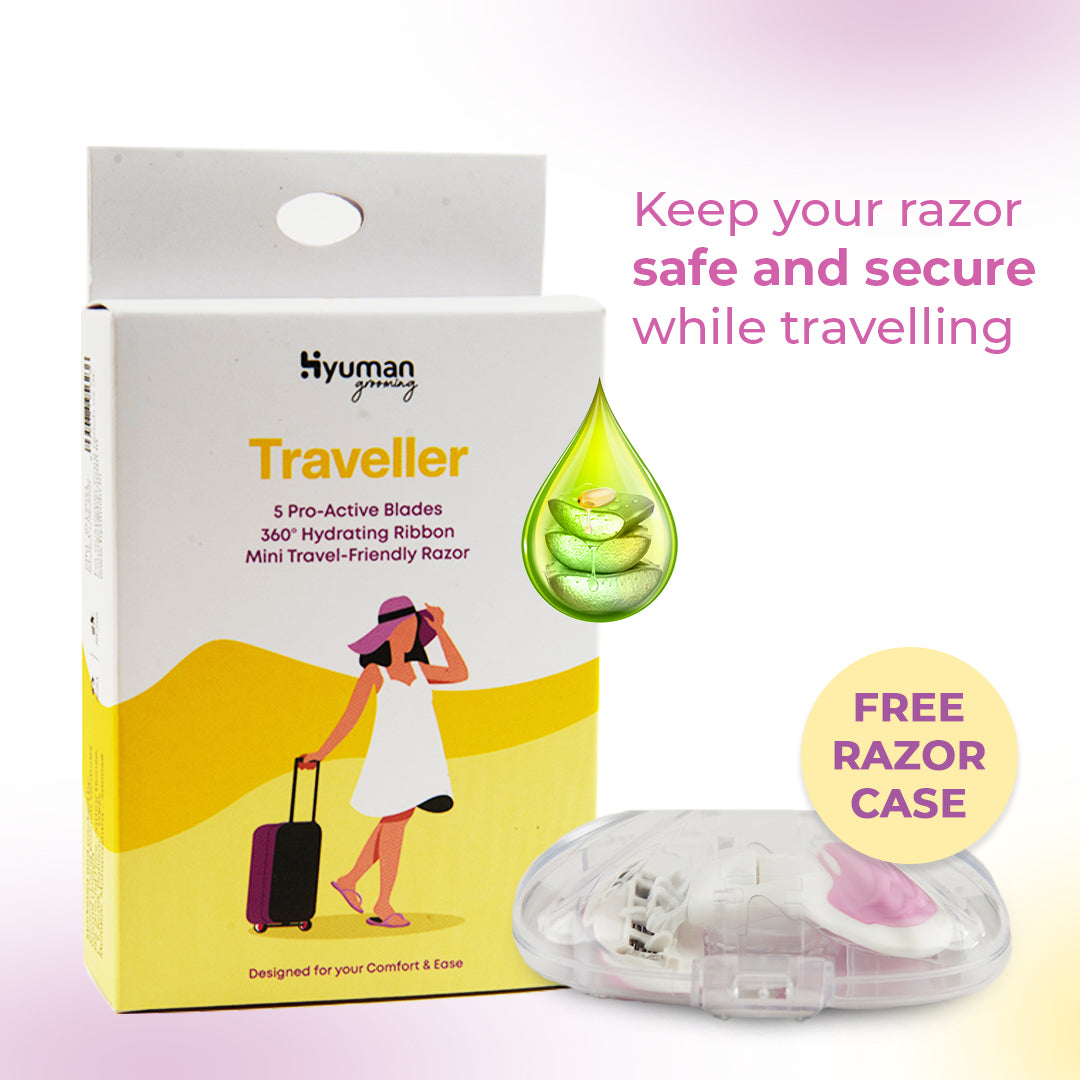 Hyuman Traveller Body Shaving Razor for women |Free Razor case | Trave